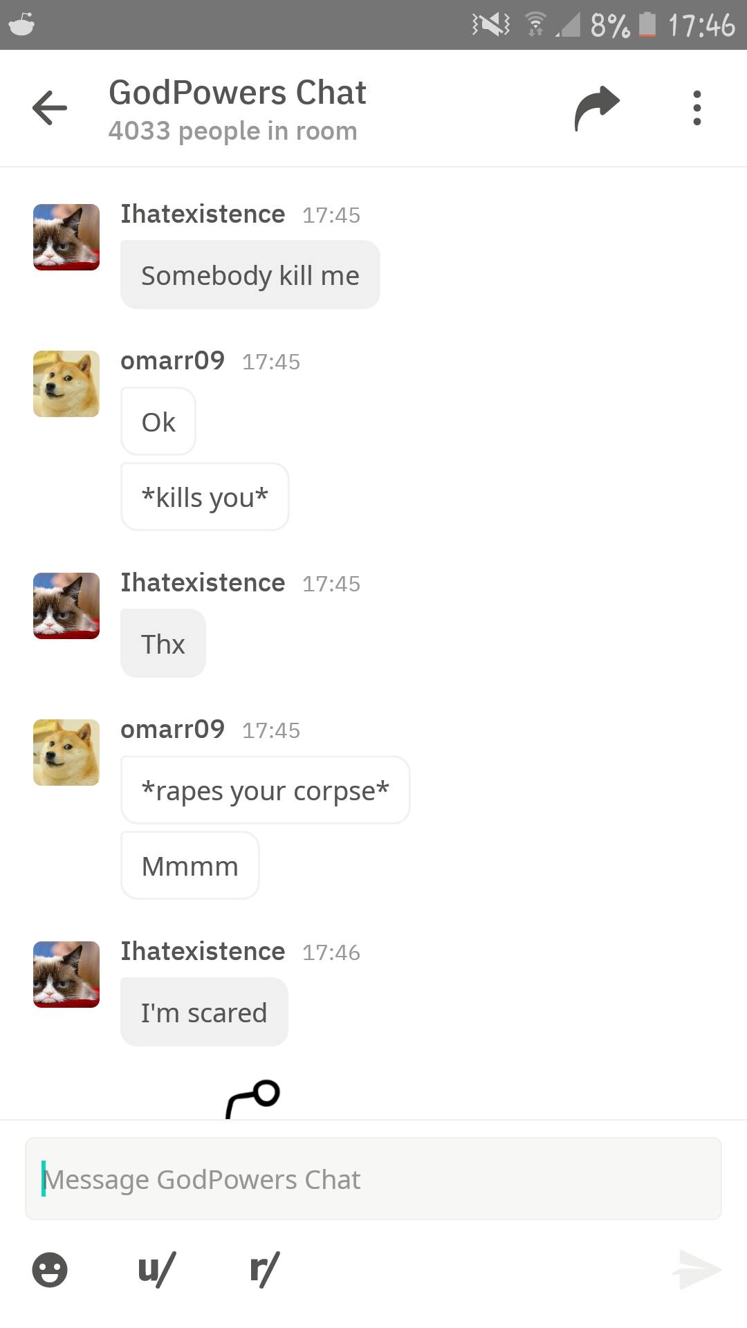 I'm scared | Scrolller