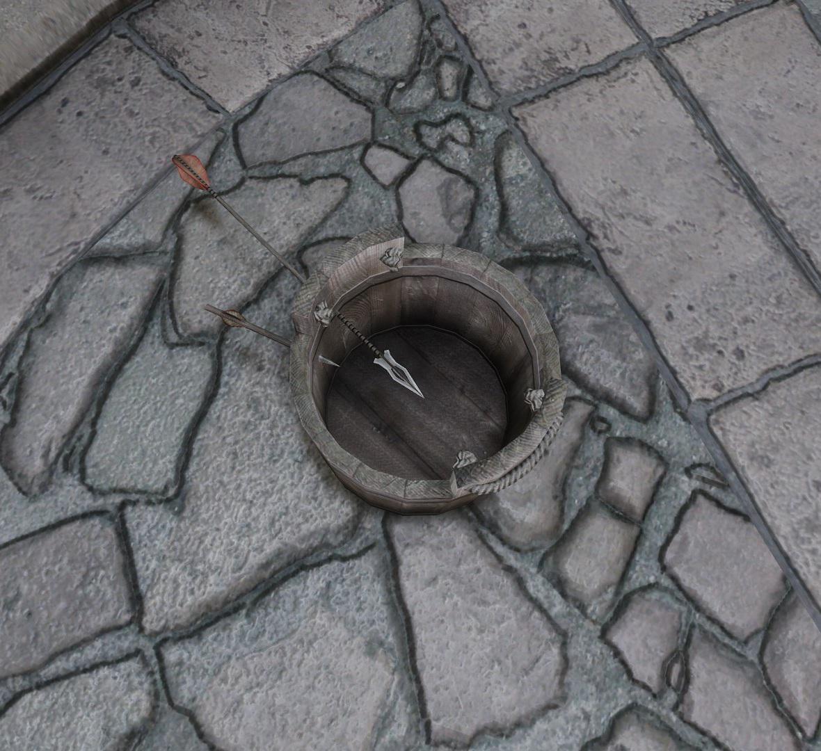 An old screenshot I had from my first playthough showing the bucket ...