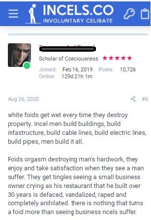 Incels build, foids destroy | Scrolller