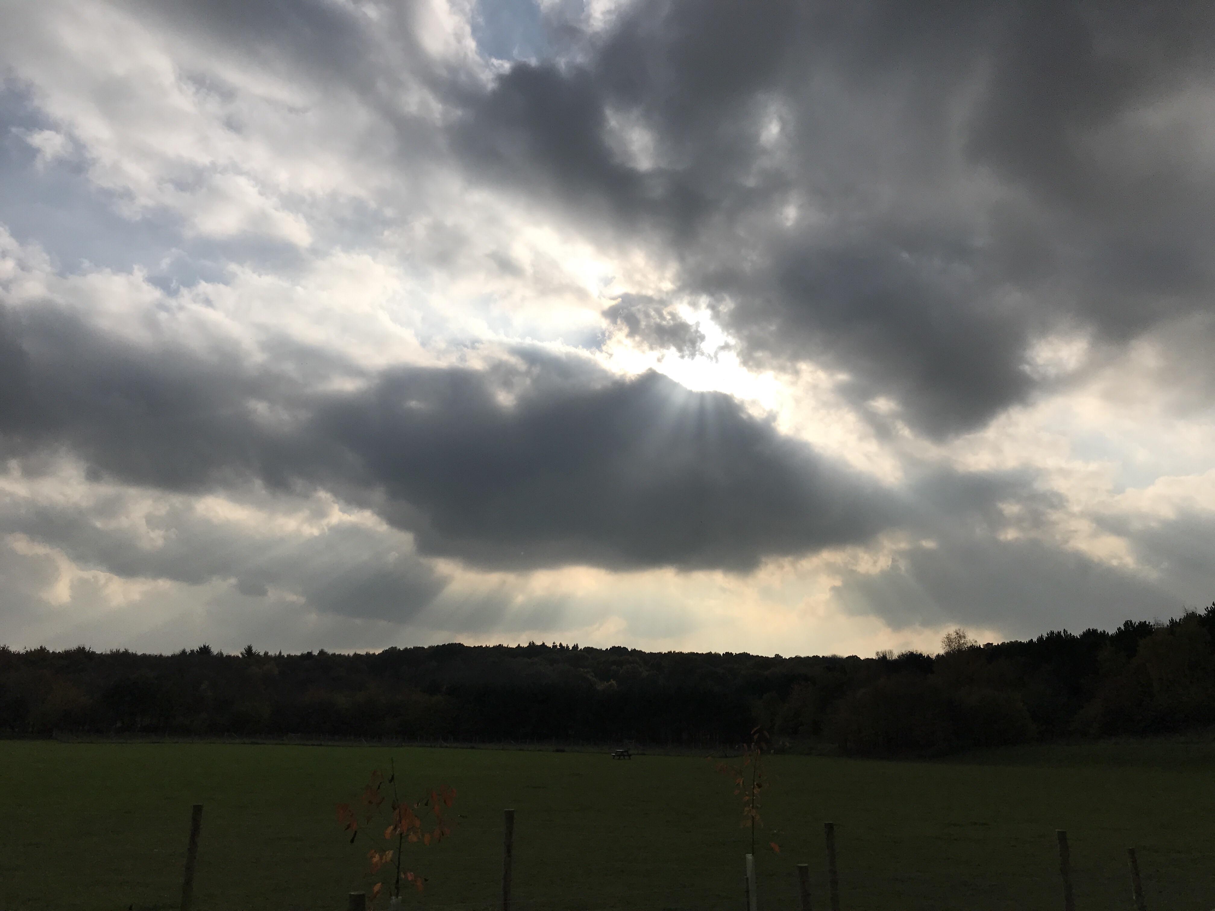 Incredible view of sky - sun looking through the clouds | Scrolller