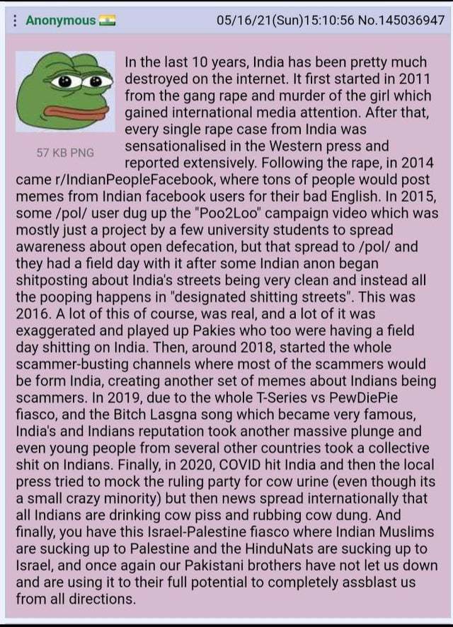 Indian anon on how the Internet has completely destroyed India's reputation | Scrolller
