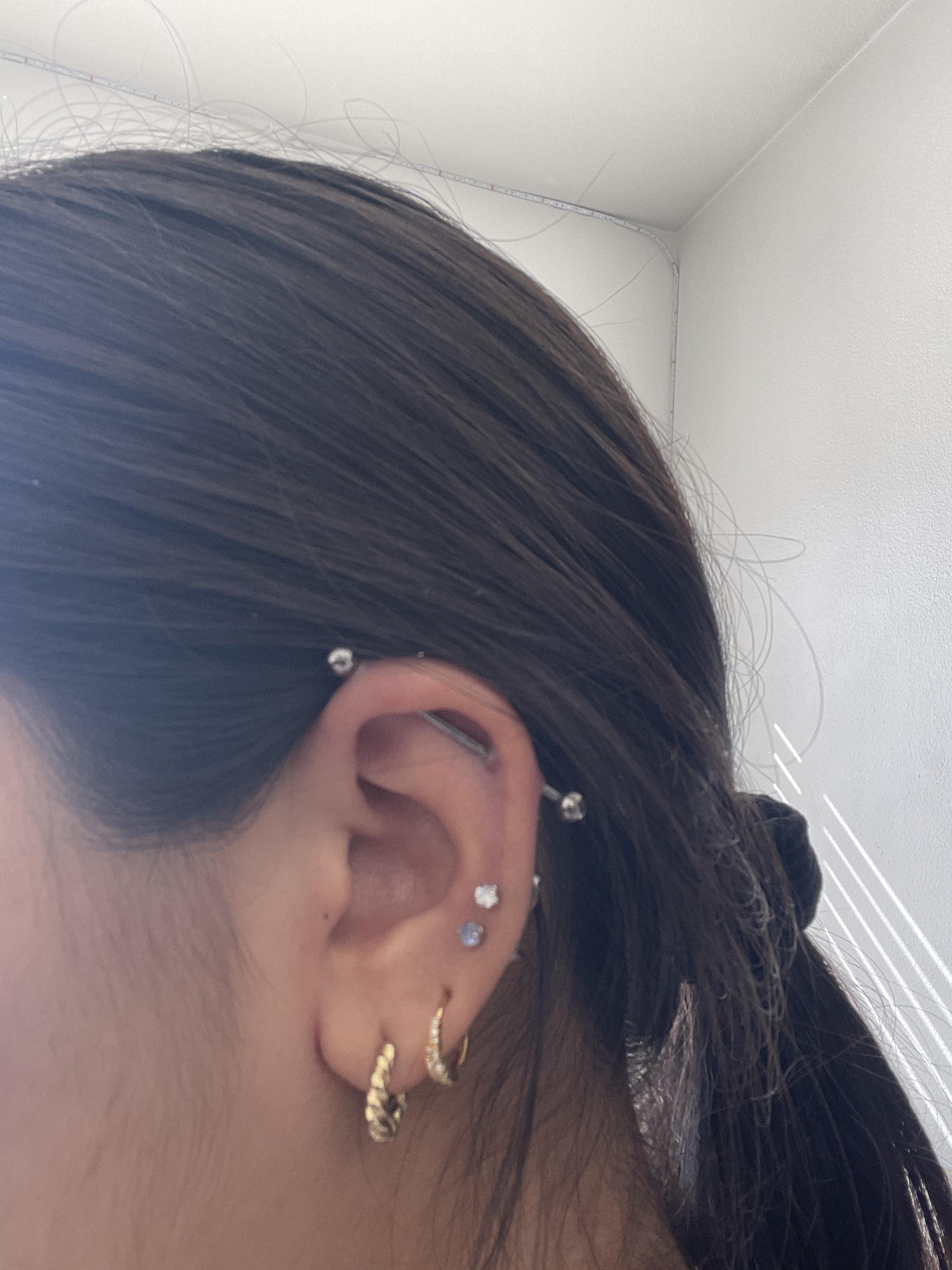 industrial piercing advice? is this normal in the healing process? got ...