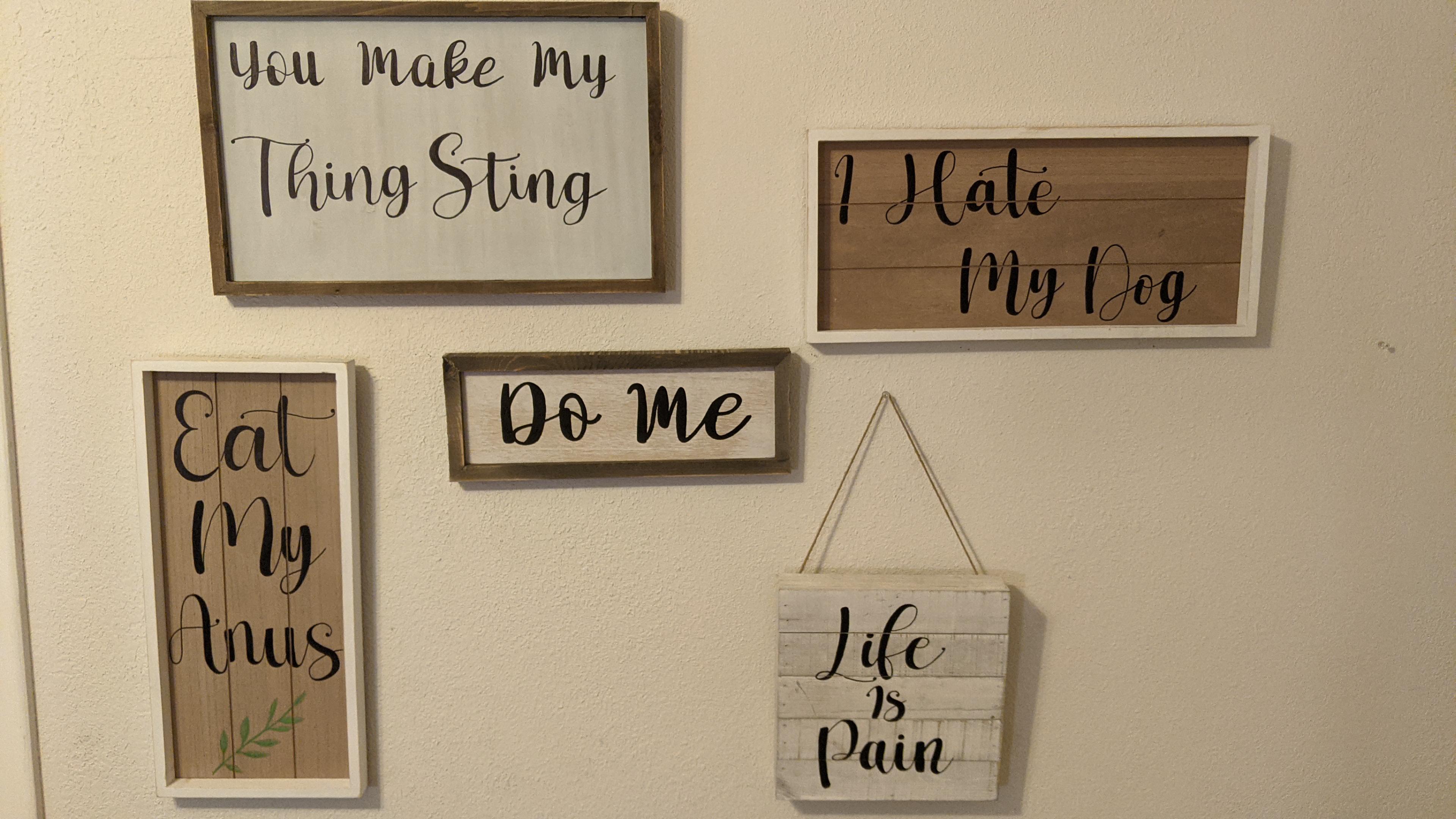 Inspiring Wall Decor, Me, Marker on Wood, 2021 | Scrolller