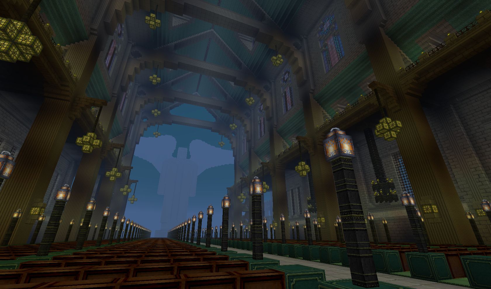 Interior of my cathedral. Sometime the render limit can create a cool effect. | Scrolller