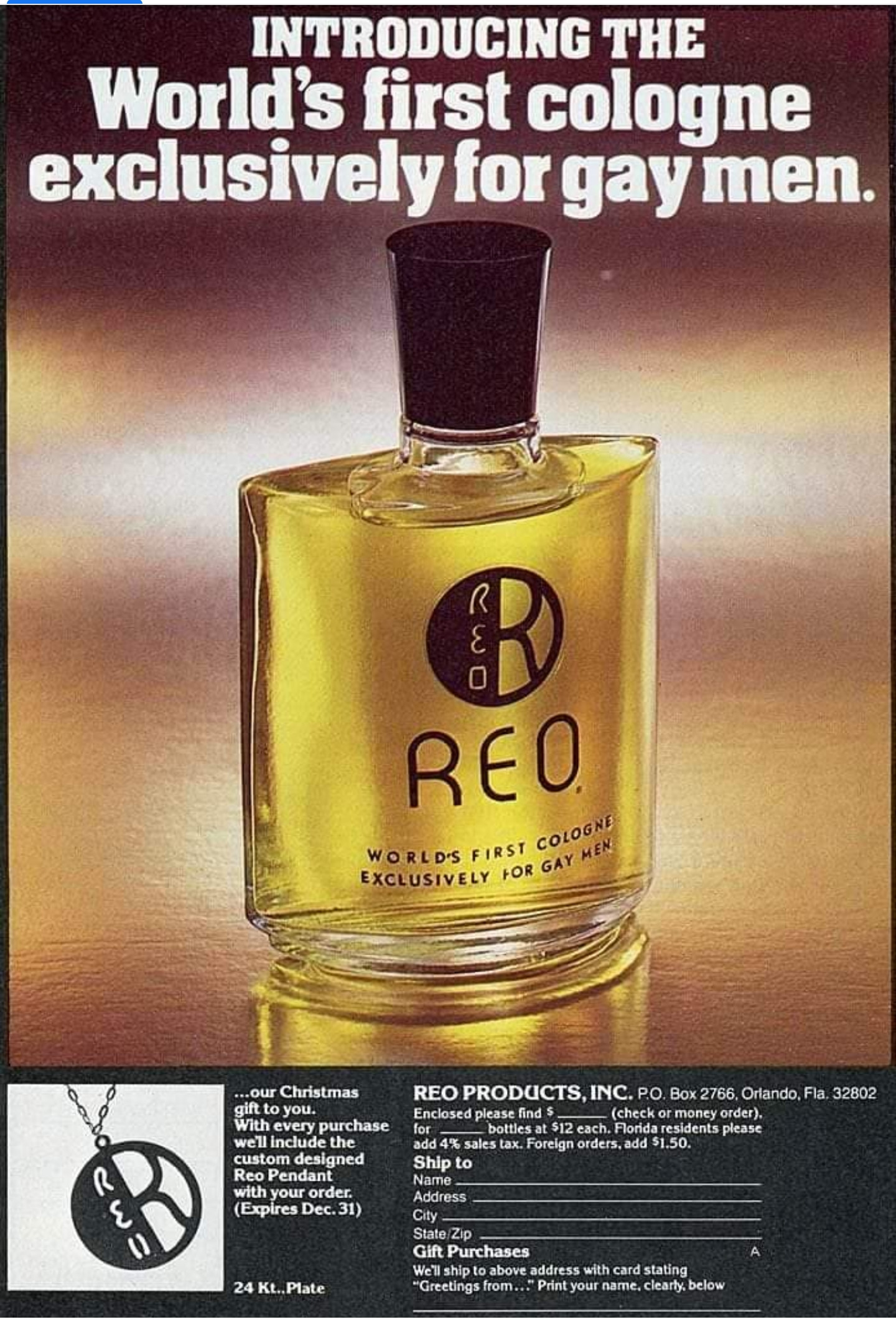 Introducing the world's first cologne for gay men. | Scrolller