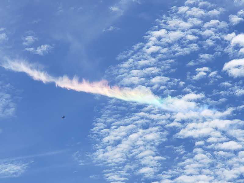 Iridescent Cloud (or, according to my niece, a rainbow fire unicorn cloud) | Scrolller