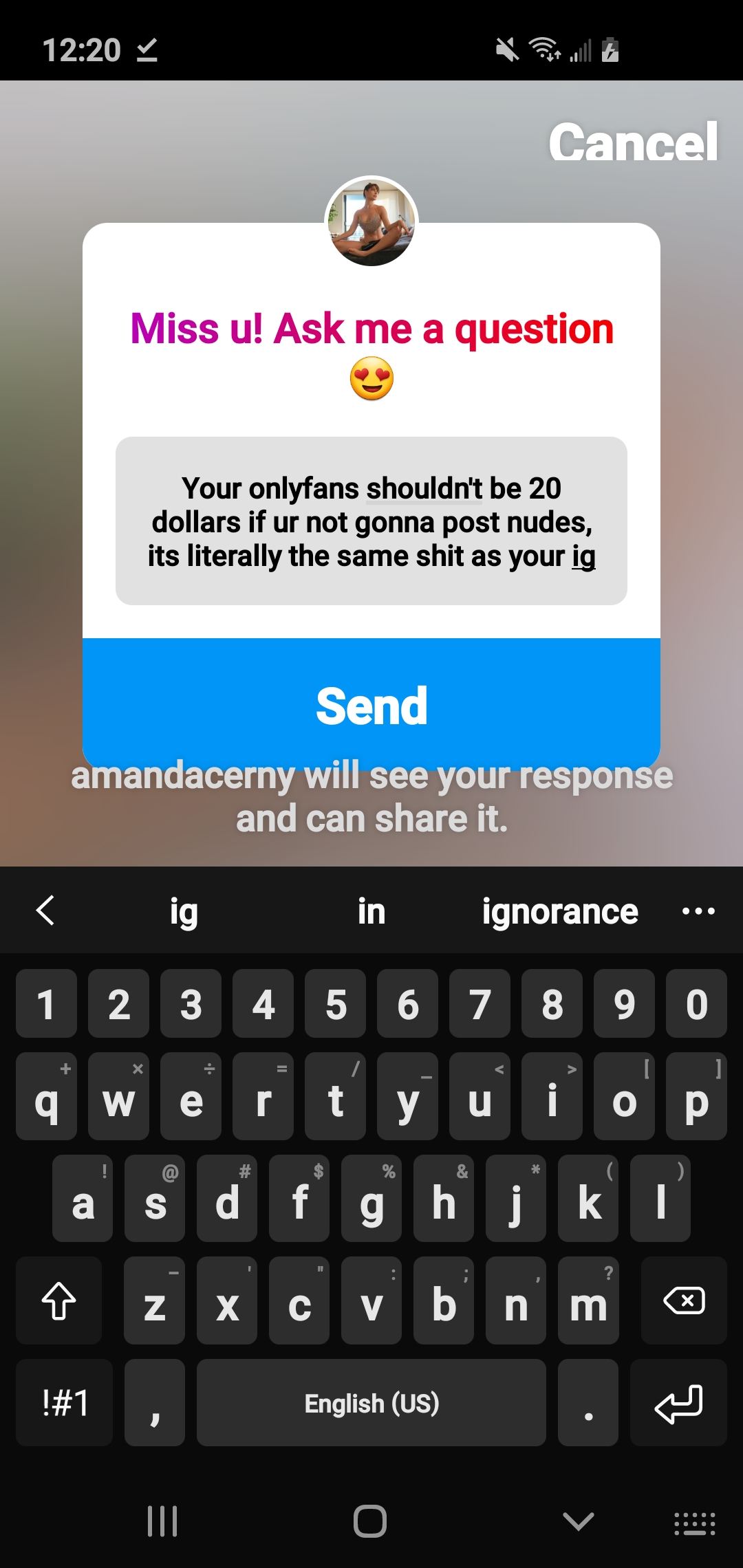 Is it good or bad that I sent this? | Scrolller
