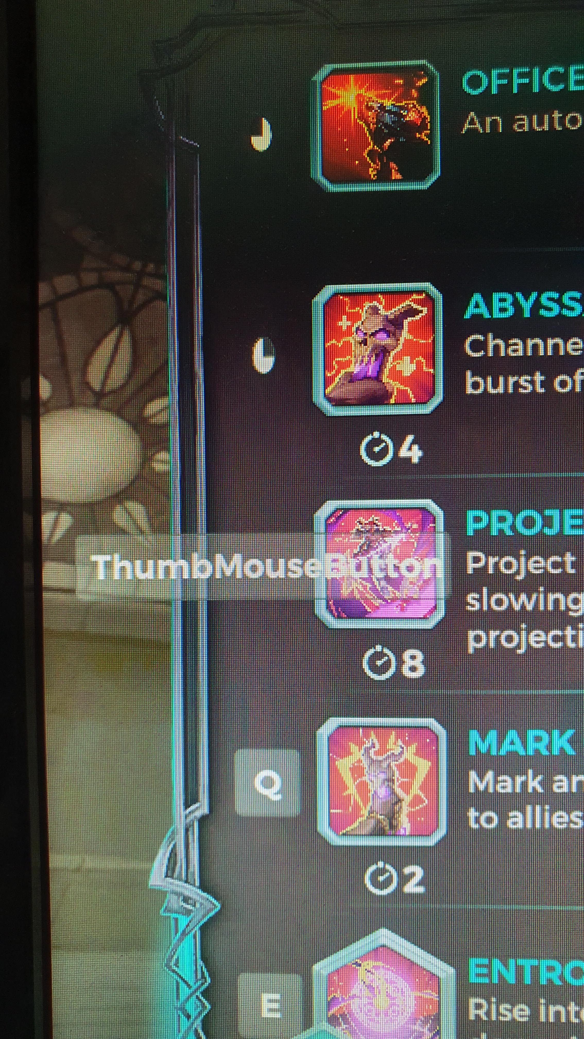 Is it possible to rename mouse button names to something shorter? Default overlaps with cooldown ...