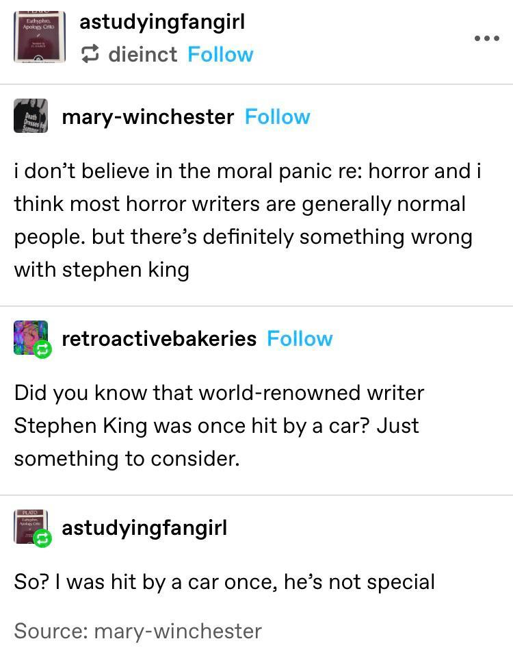 Is Stephen King special? | Scrolller