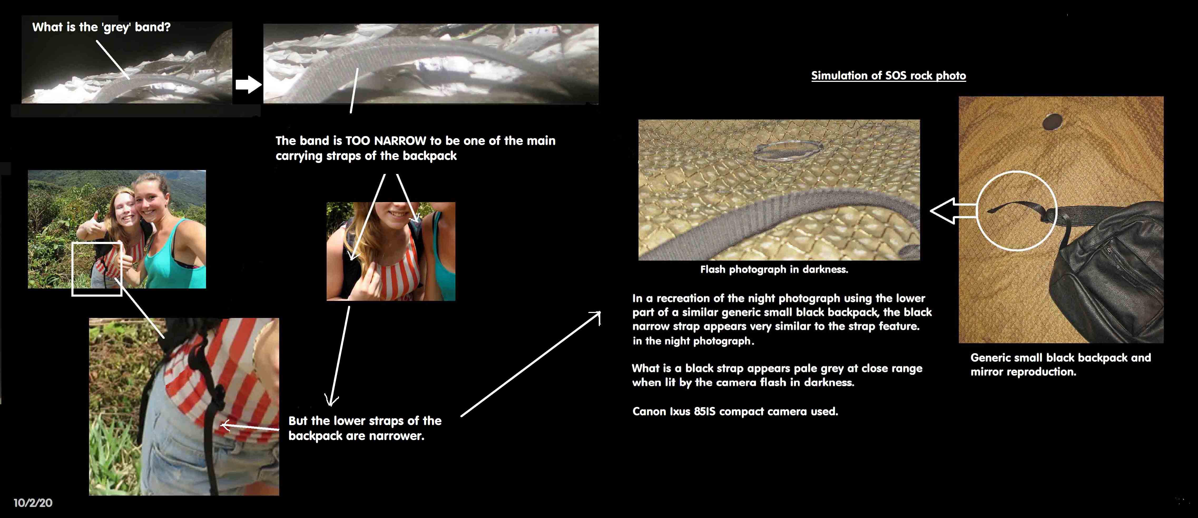 Is the pale strap seen in the SOS rock photo a strap on the girls' backpack? | Scrolller