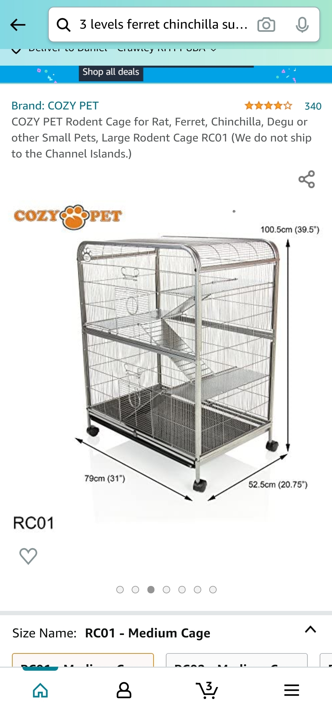 Is this a good cage for 2 to 3 rats bar spacing is 10mm | Scrolller