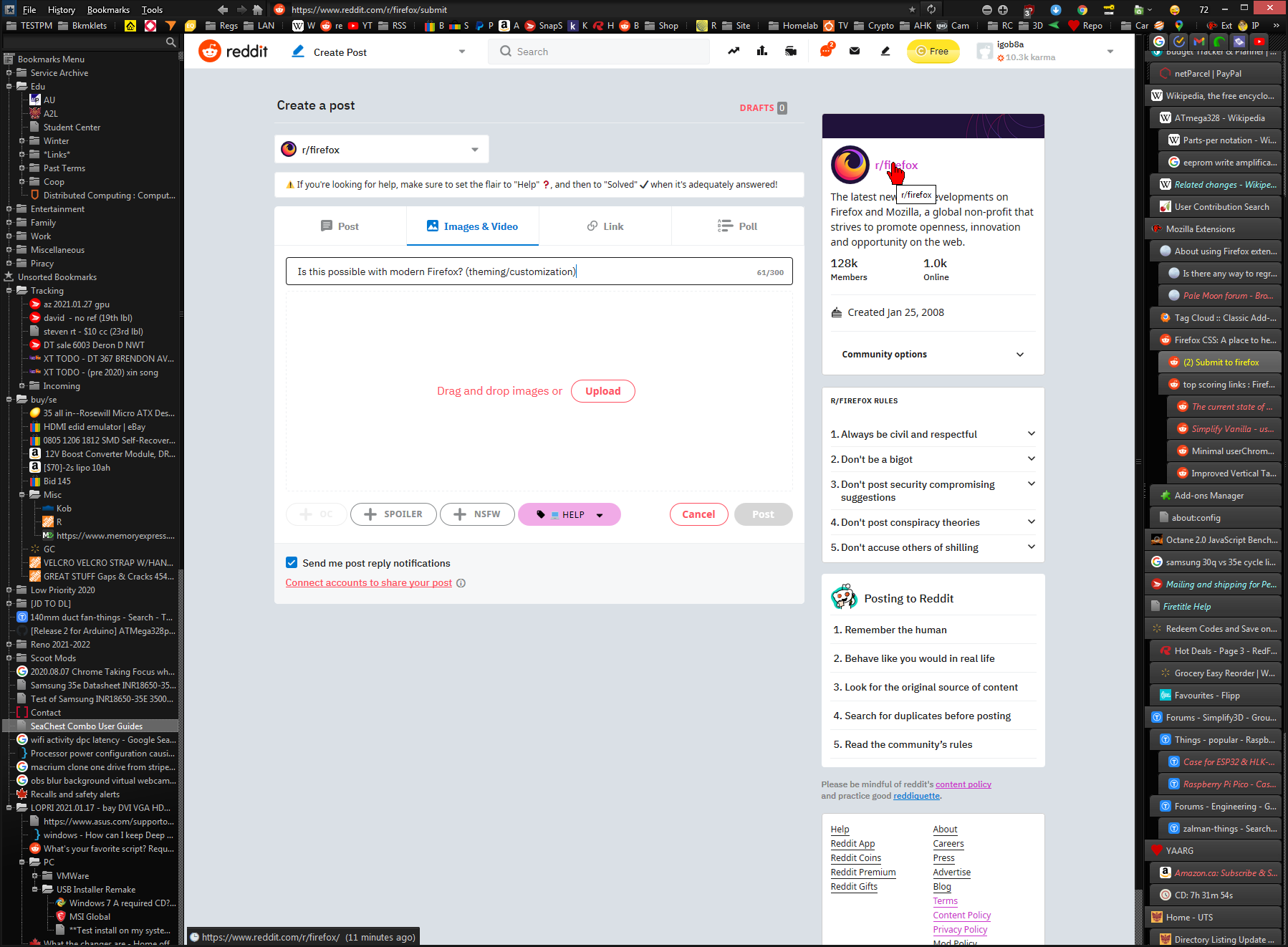 Is this type of modification possible with modern Firefox? | Scrolller