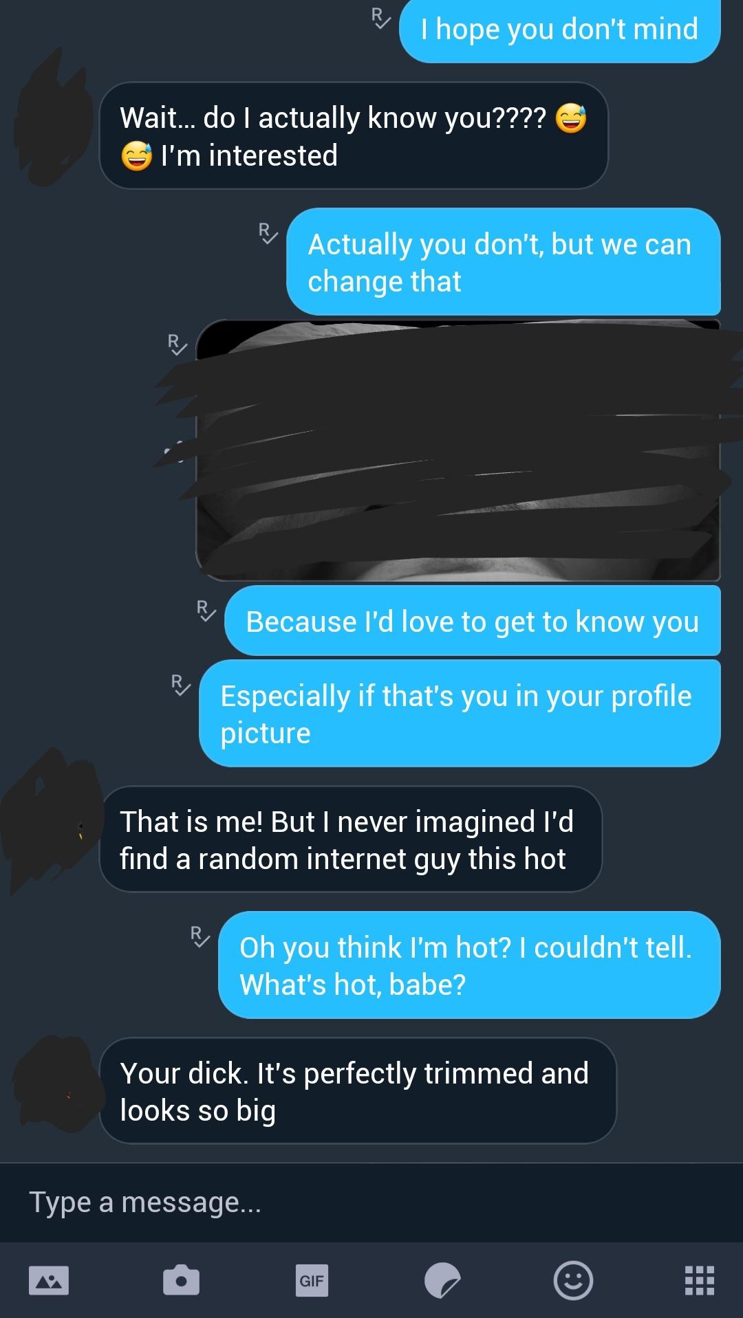 Is your girl loyal? Will she respond to a random dick pic from a stranger? DM me and let's find ...