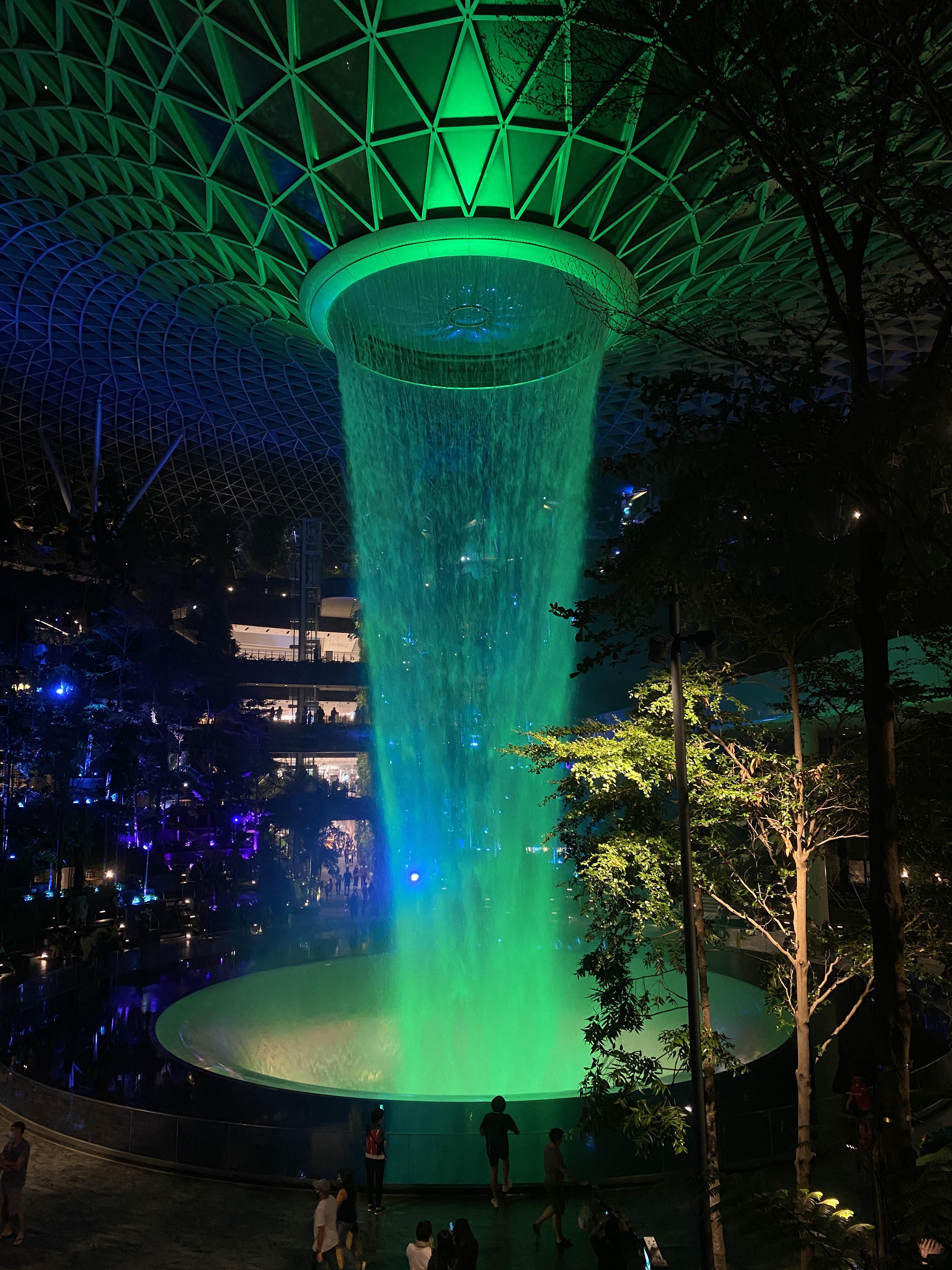 ITAP of the rain vortex in Jewel, Changi Airport, at night | Scrolller