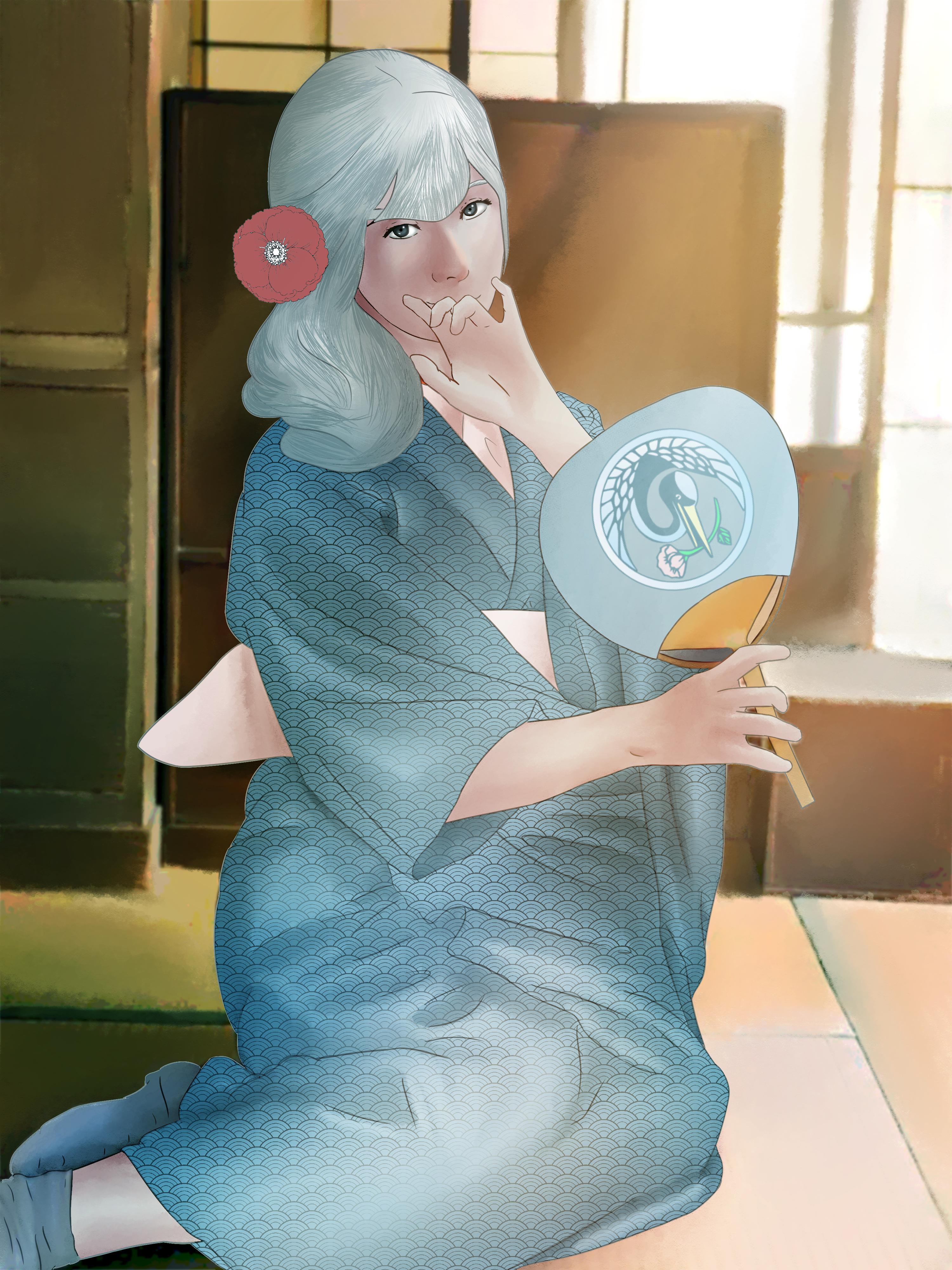 I've made a portrait of my current character, an Asahina Shugenja. We're still playing the 4th ...