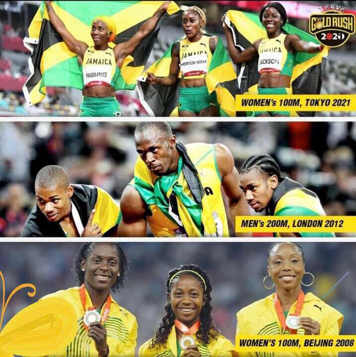 Jamaican Runners Winning Olympic Running Medals Over The Course Of 14 years | Scrolller