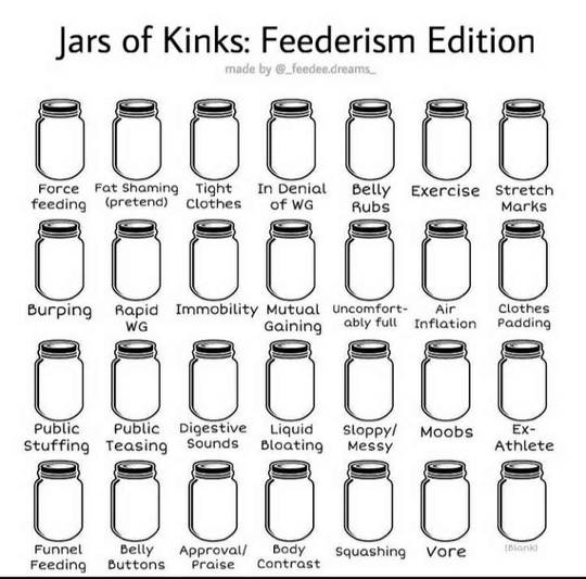 Jars of Kinks: Feederism Edition (Made by @_feedee.dreams_ on IG) | Scrolller