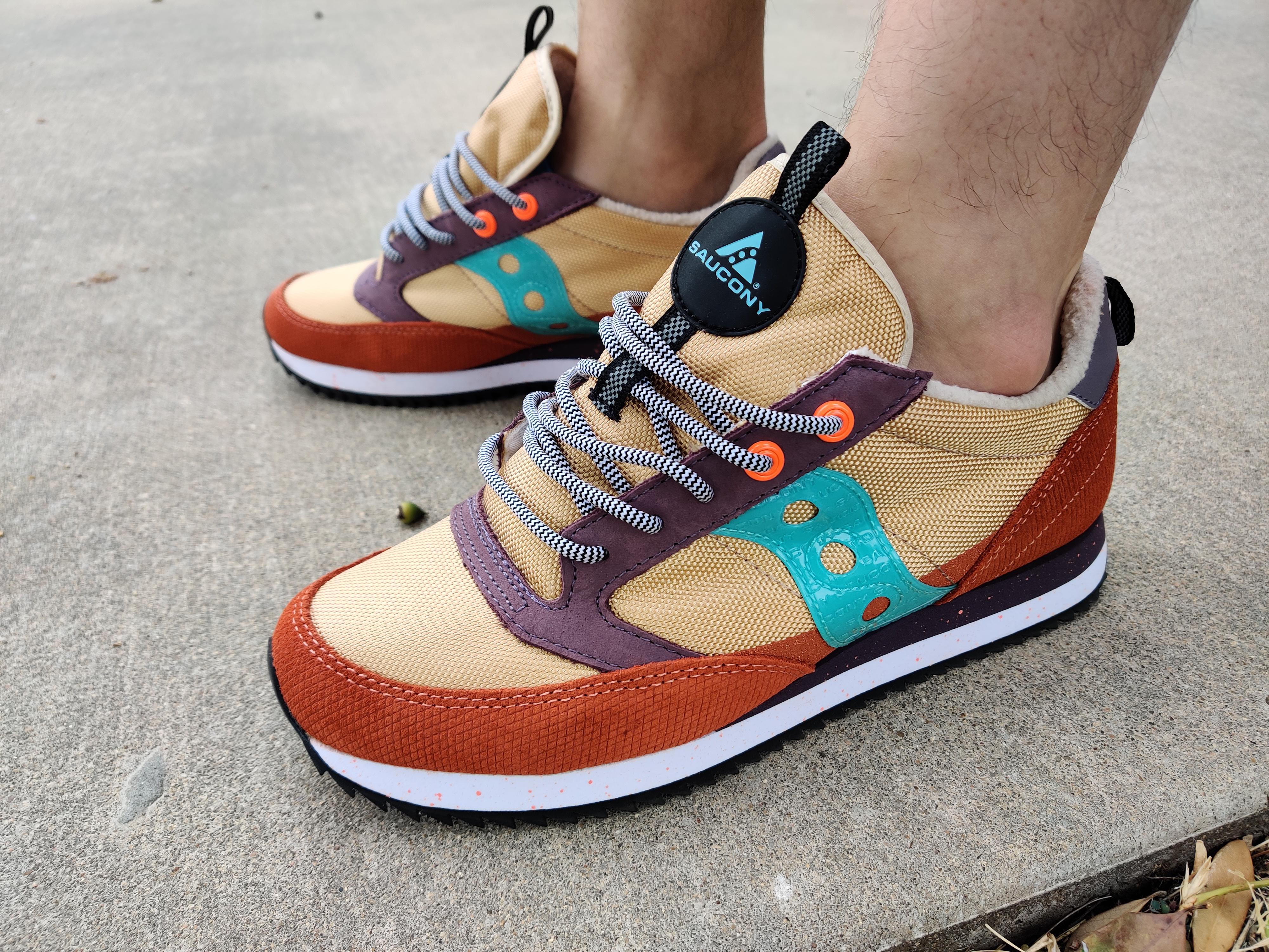 Jazz Peak "curry", swapped with faux-boost insoles to make them comfortable. | Scrolller