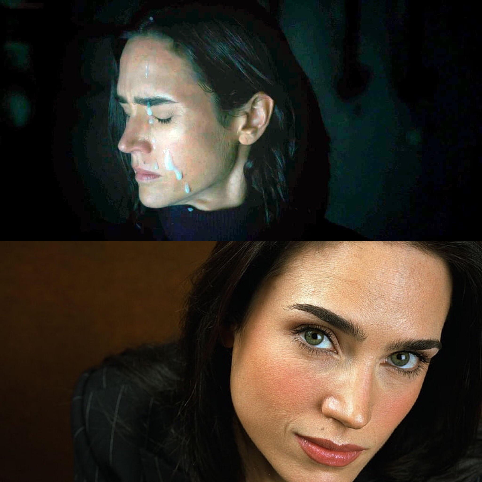 Jennifer Connelly‘s face looks so good with a thick load of cum on it ...