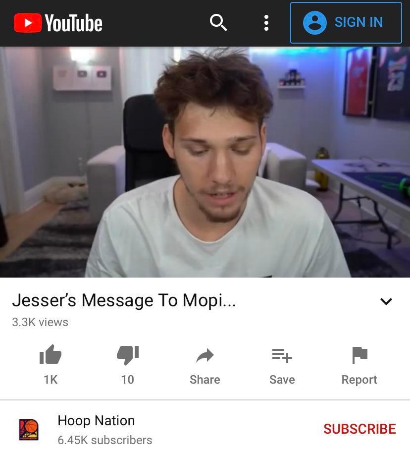 Jesser’s message for Mopi | Scrolller