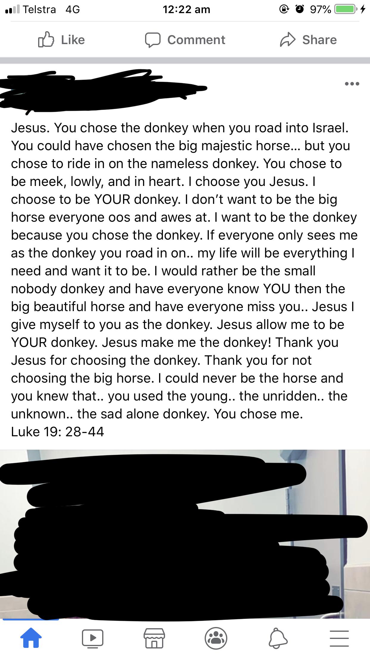 Jesus make me your donkey! | Scrolller