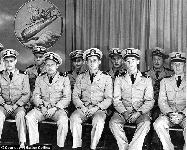 JFK (center) with other PT boat commanders during training | Scrolller