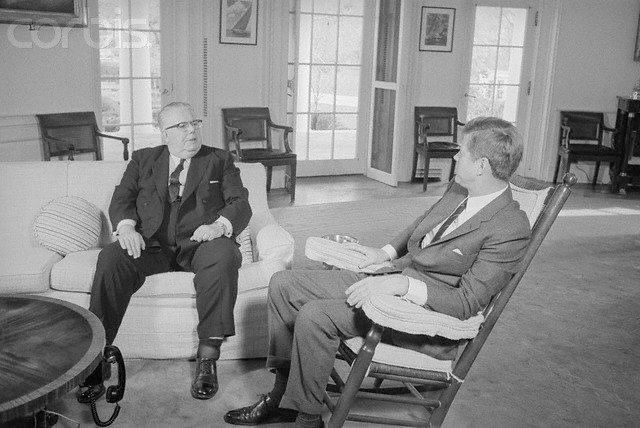 JFK chatting with my great grandfather in the White House. | Scrolller