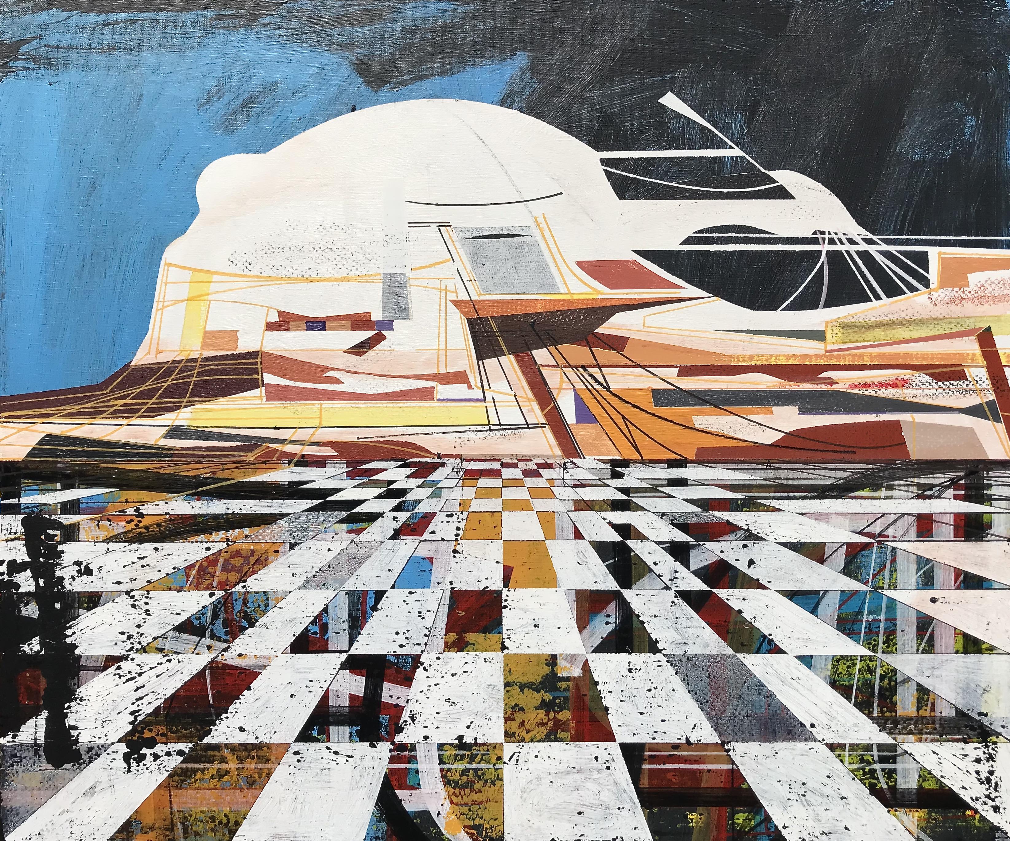 Jim Harris: Science Facility at Wolviston. Acrylic on canvas 23.75" x 28.75" March 3, 2021 ...
