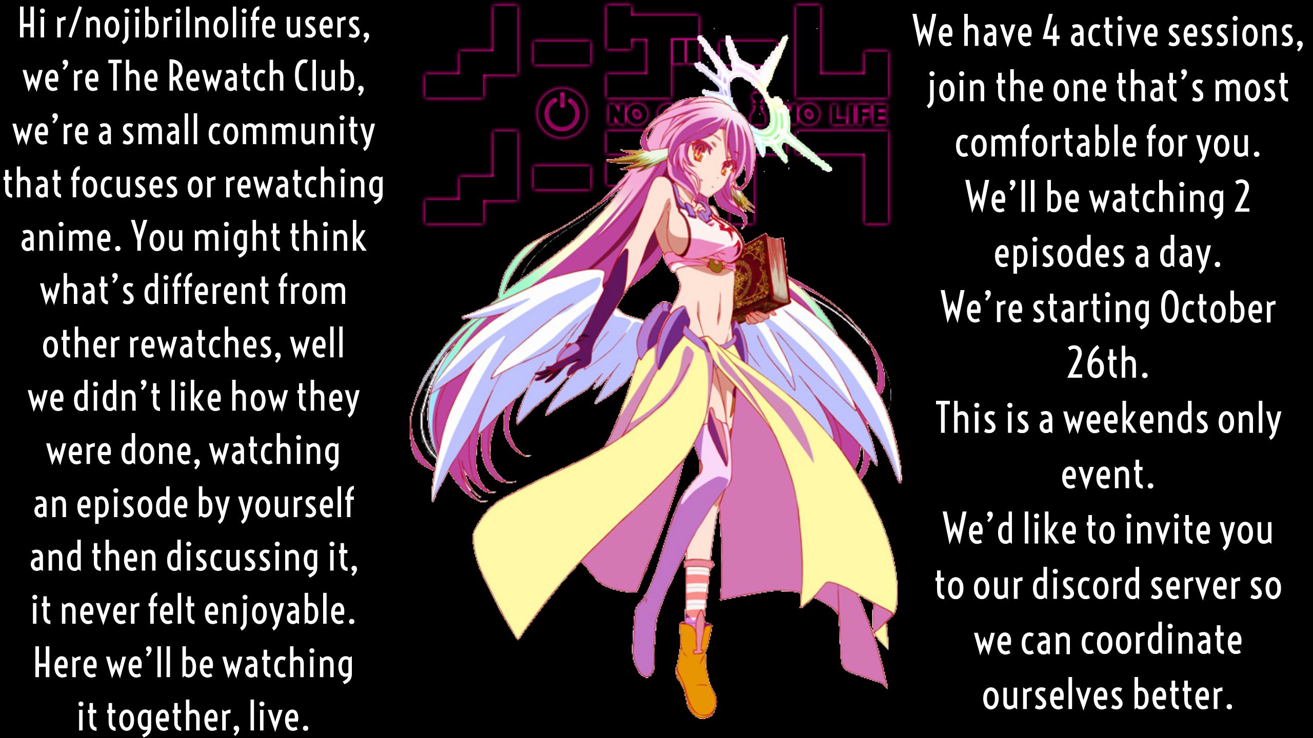 Join us for a No Game No Life rewatch. Link in the comments. | Scrolller