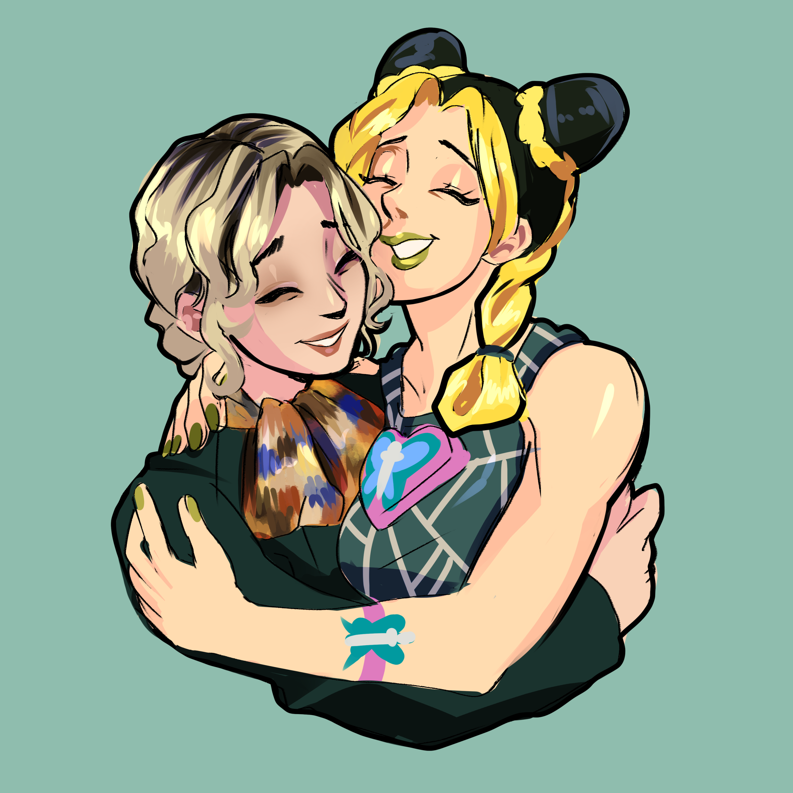 Jolyne with her VA Fairouz Ai (art by me) | Scrolller