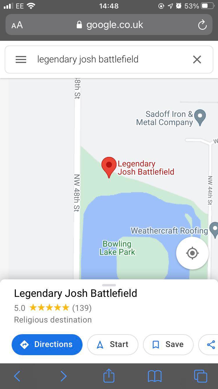 josh battlefield on google maps | Scrolller