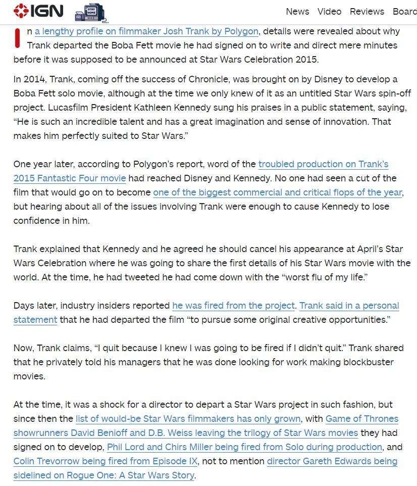 Josh Trank on why he quit the Boba Fett movie | Scrolller