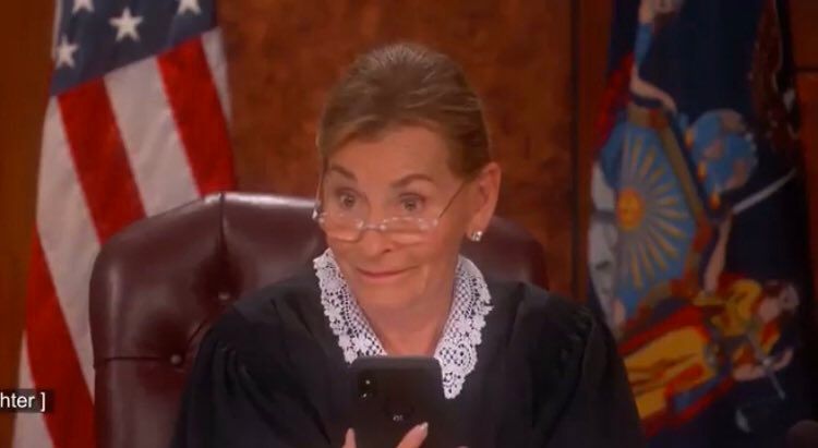 Judge Judy giving us a new meme - link to clip in comments. | Scrolller