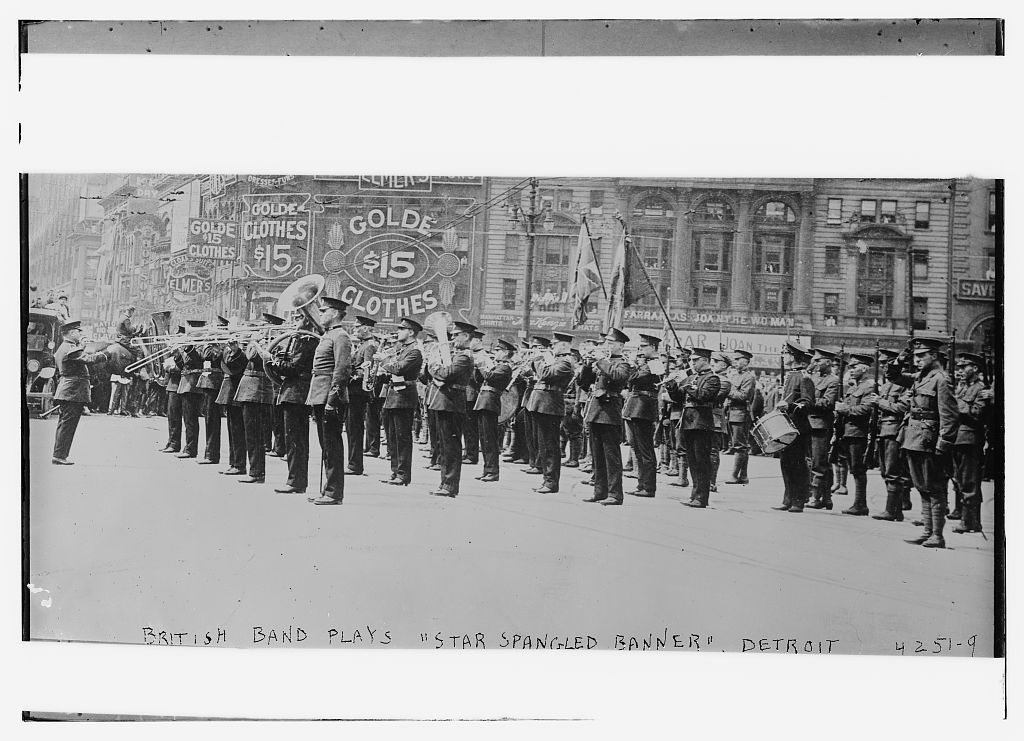 [July 15, 1917] British soldiers participating in a Red Cross parade in Detroit, on July 15 ...