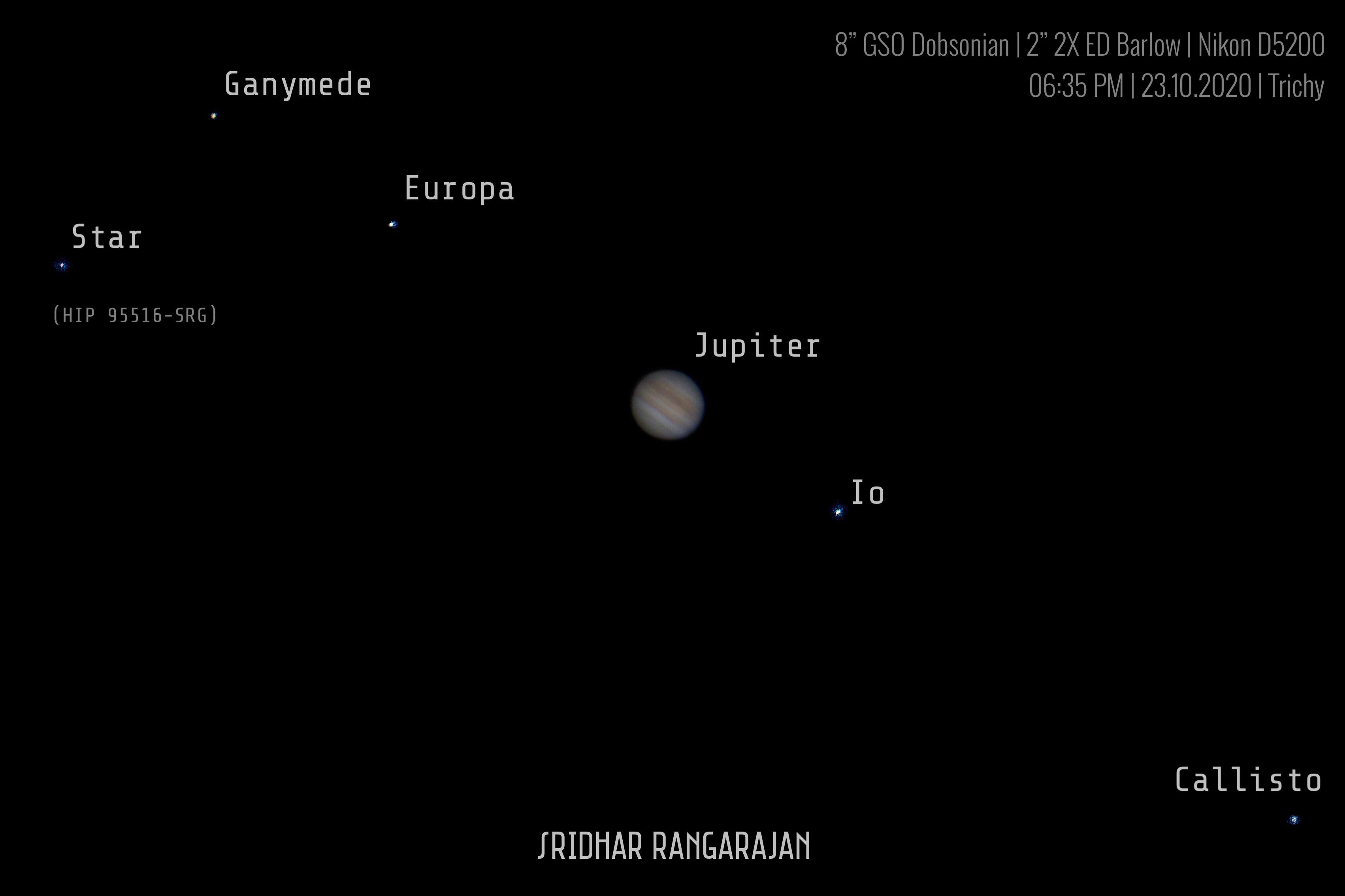 Jupiter with its moons - Single Exposure | Scrolller
