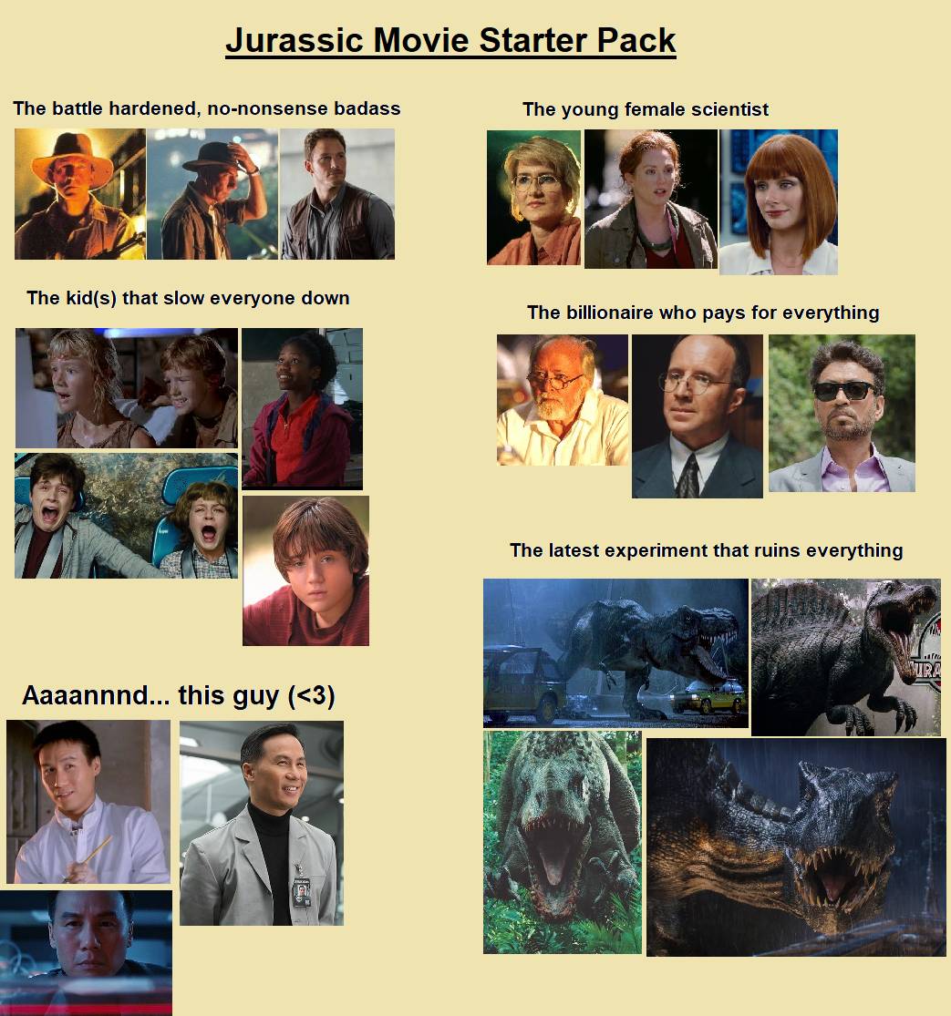 Jurassic movie starter pack | Scrolller