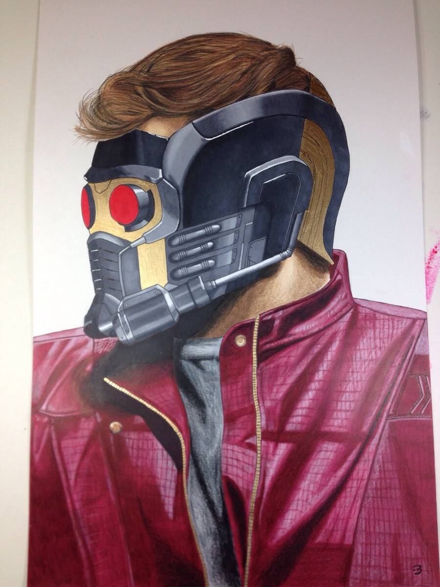 Just discovered this subreddit! Here is a picture I drew of Star Lord | Scrolller