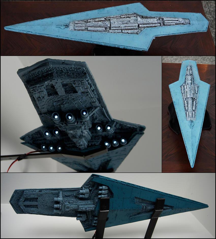 Just finished a model of an Executor-Class Imperial Star Dreadnought. | Scrolller