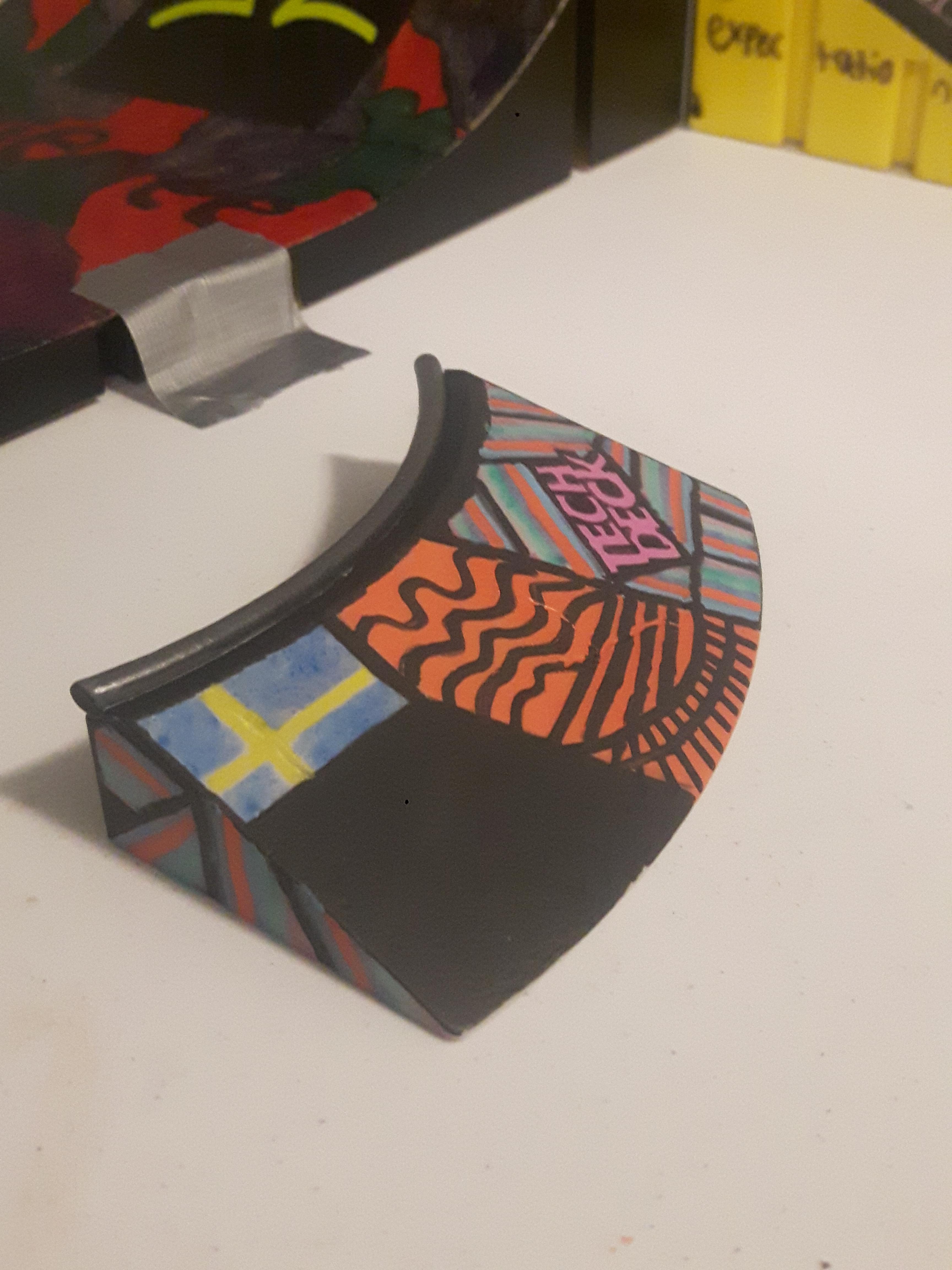 Just finished customizing thins tech deck ramp. How does it look? | Scrolller