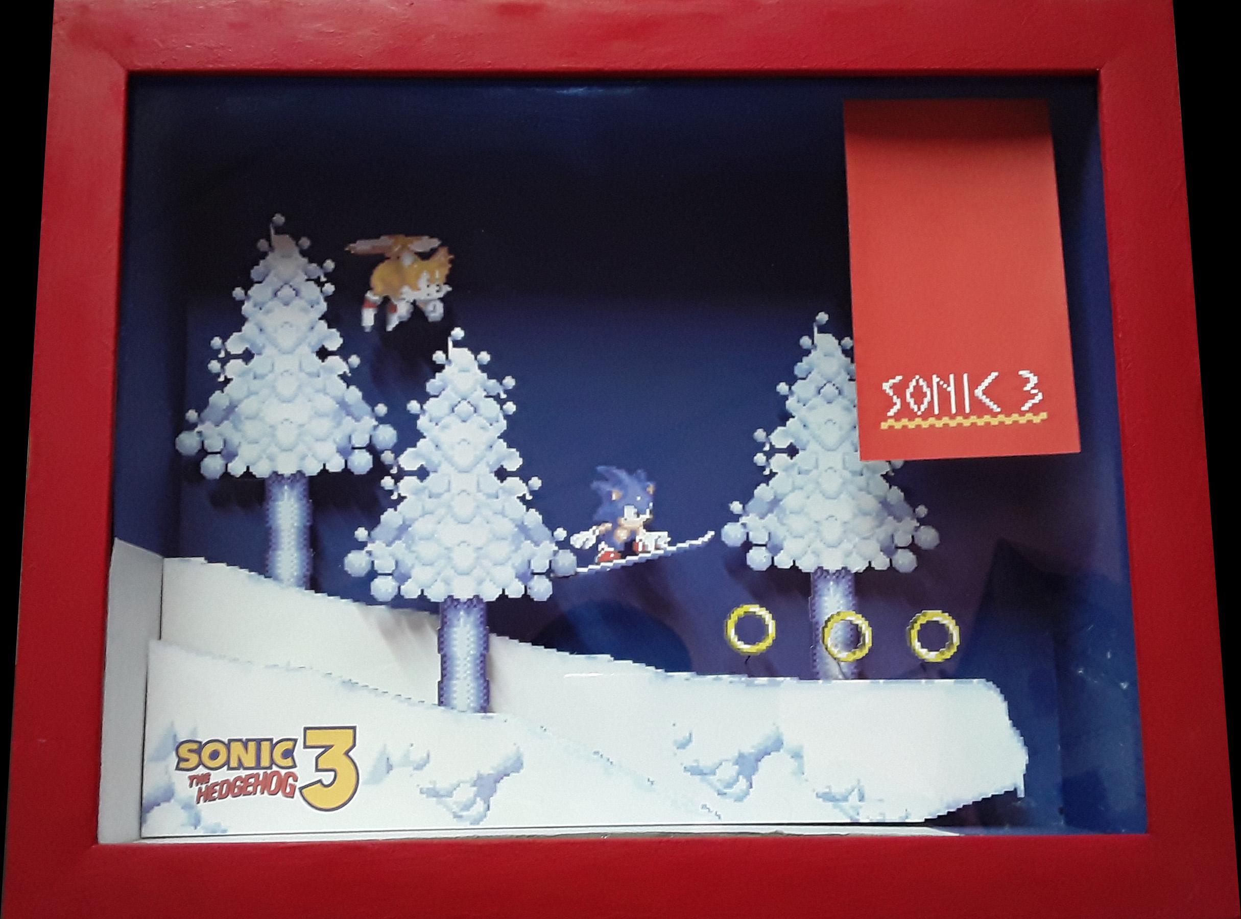 Just finished my Sonic 3 - Ice Cap Zone shadow box! 😁🏂 | Scrolller