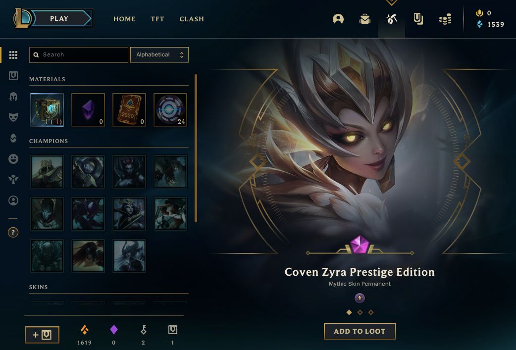 Just got Prestige Coven Zyra from a hextech chest! | Scrolller