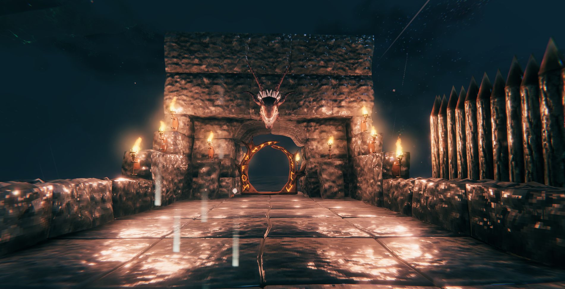 Just messing around with a portal and some stone......and a dragon's head... | Scrolller