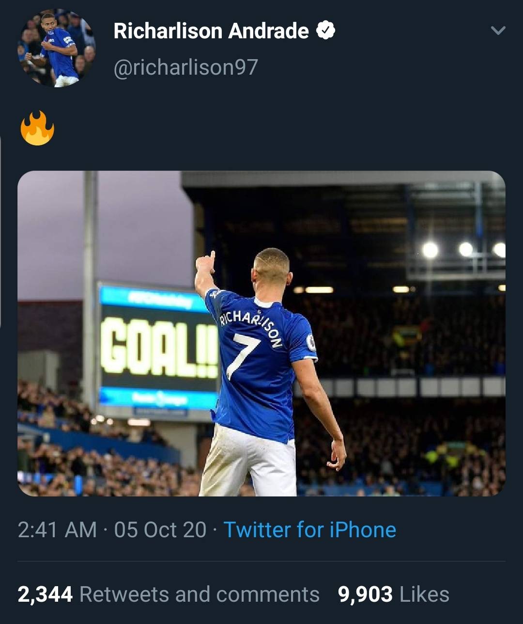 Just Richarlison being savage. | Scrolller