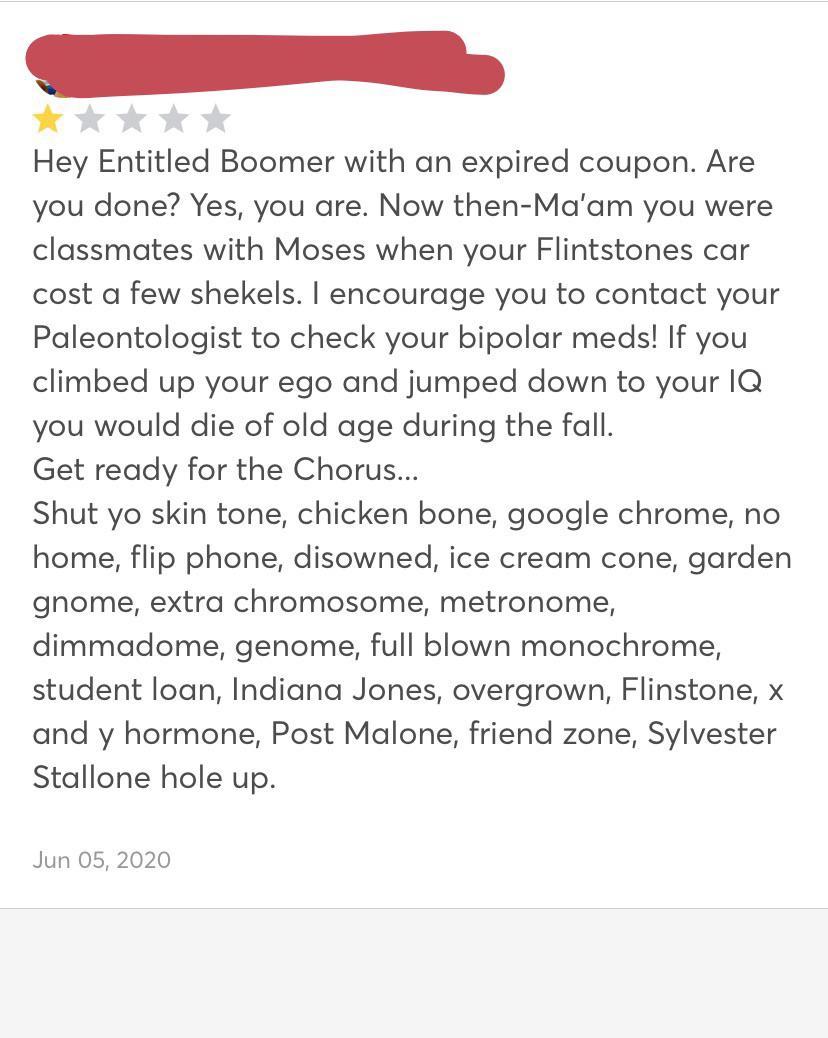 Just stumbled upon this very strange but creative negative review | Scrolller