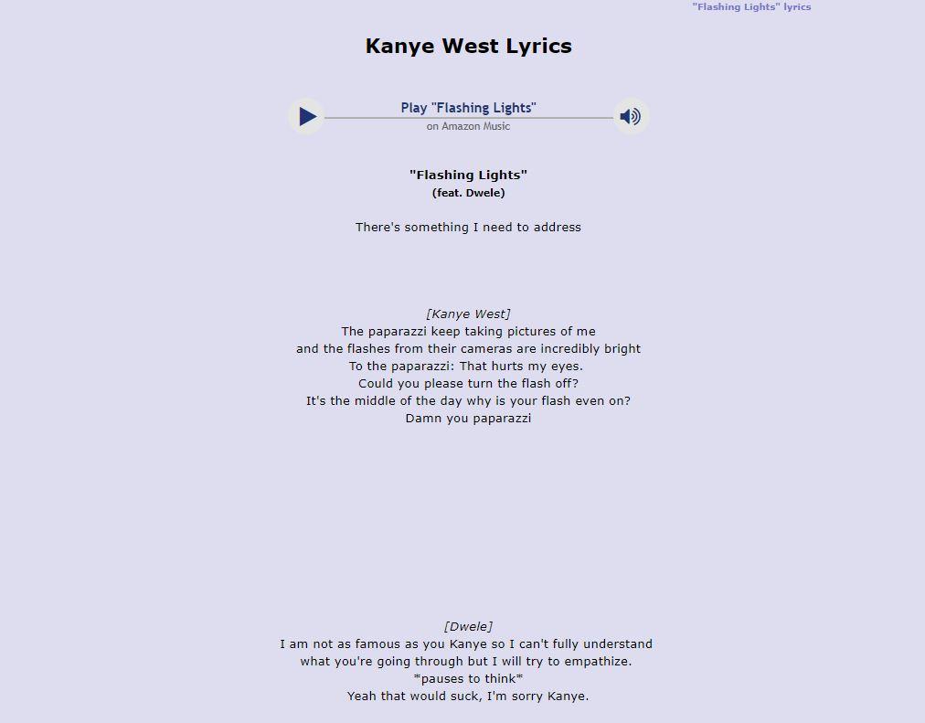 Kanye West - Flashing Lights | Scrolller