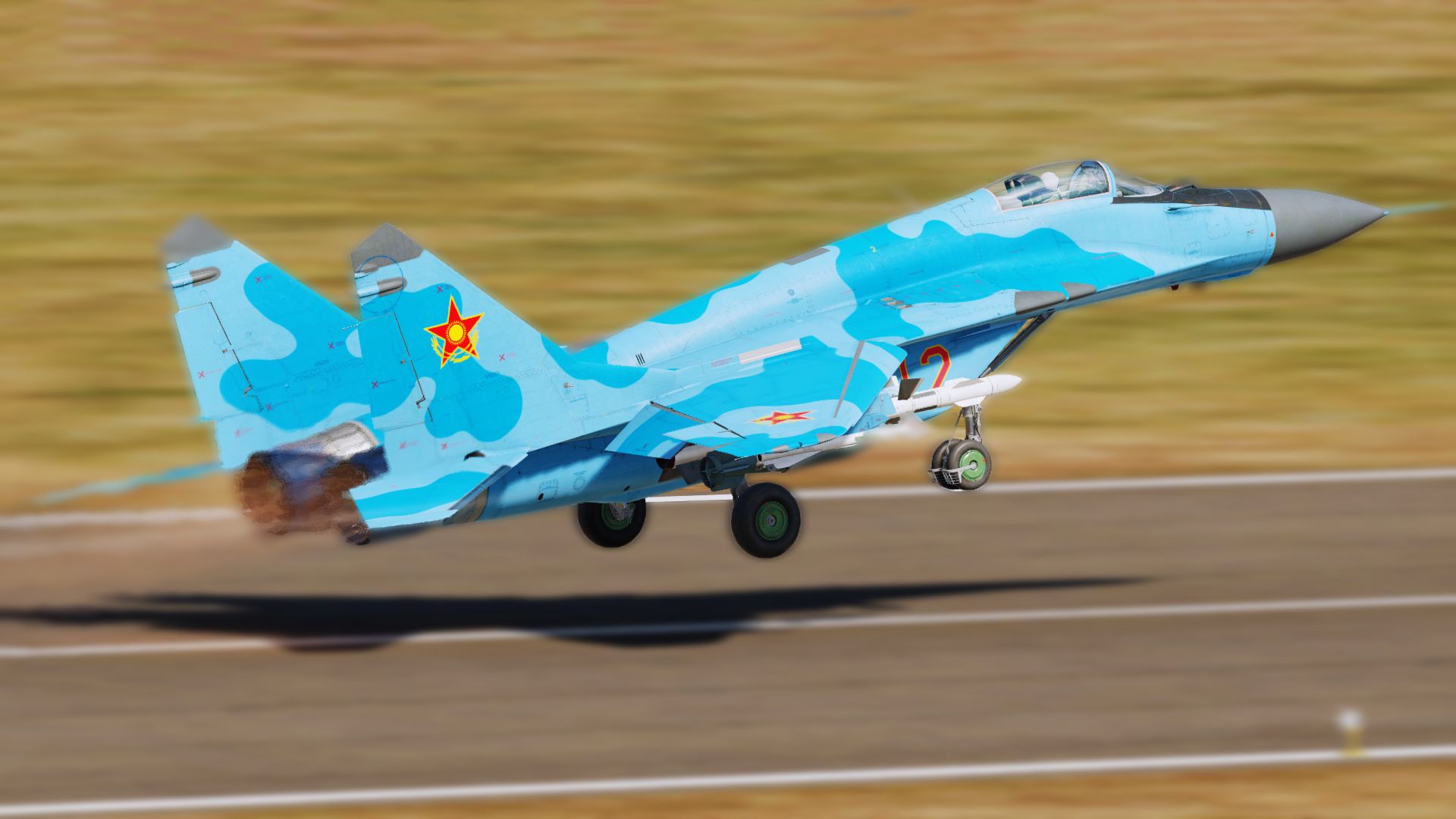 Kazakh MiG-29 taking off | Scrolller