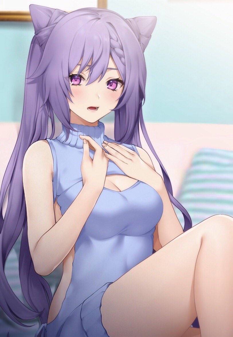 Cute sweater and ever cuter waifu | Scrolller