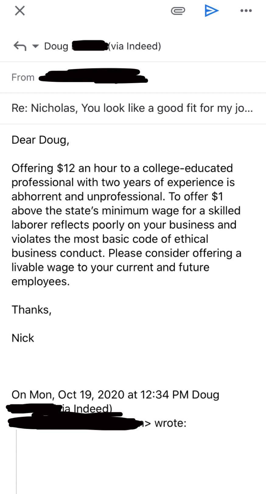 kick rocks, Doug | Scrolller