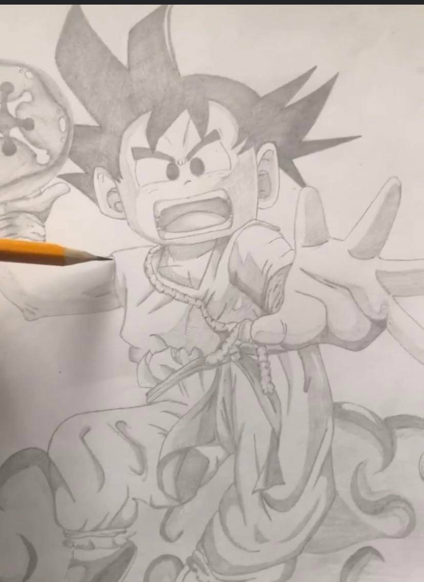 Kid goku, sketch, complete | Scrolller