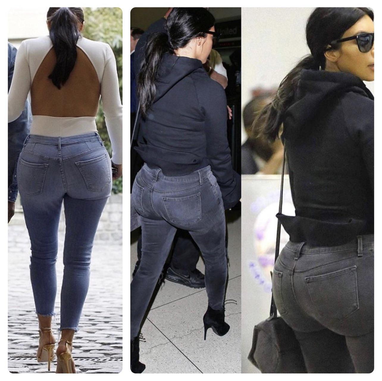 Kim K’s fat fake dumper in jeans | Scrolller